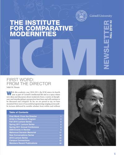 ICM Newsletter Archive | Institute for Comparative Modernities