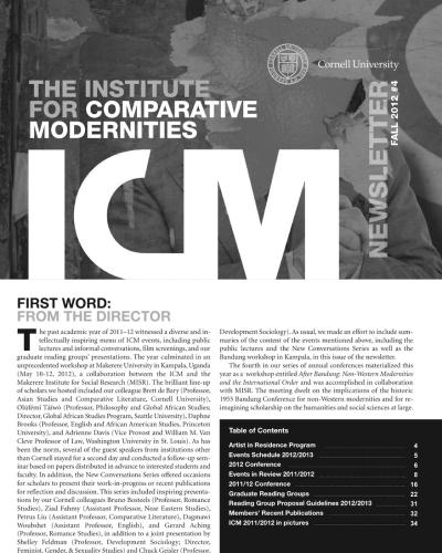 ICM Newsletter Archive | Institute for Comparative Modernities
